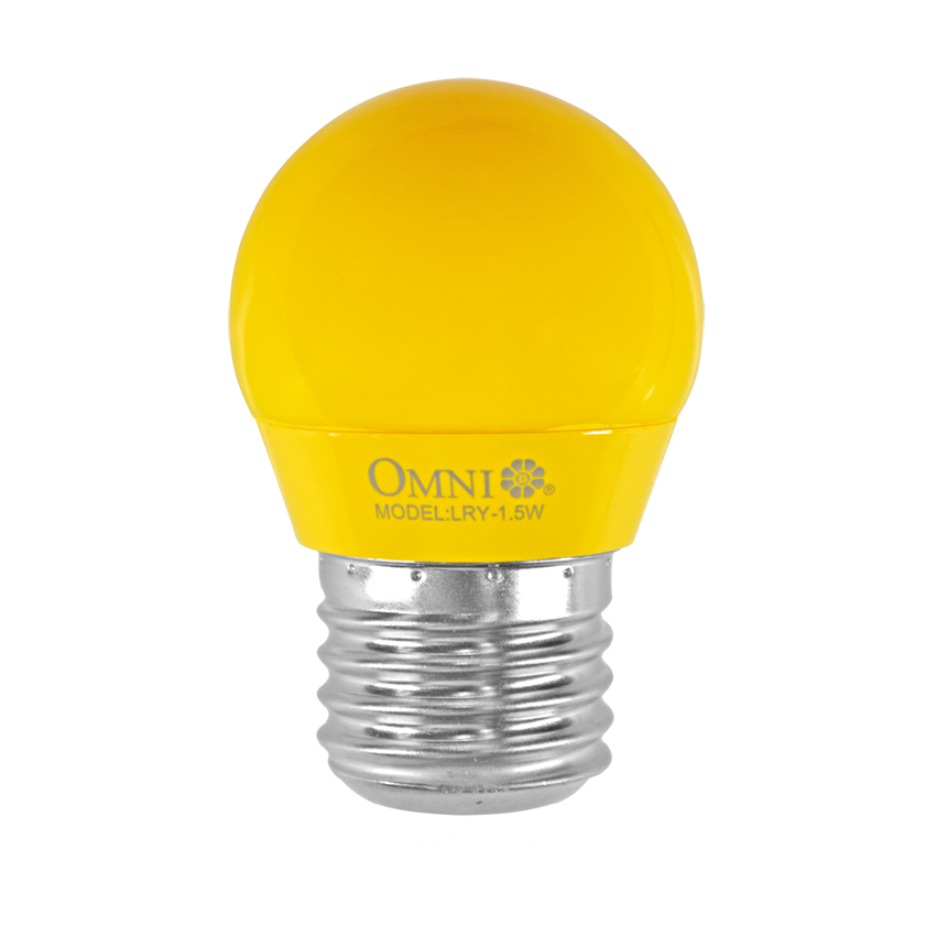 OMNI LED Colored Round Bulb 1.5W (Blue, Green, Red, Yellow) , LRB-1.5W
