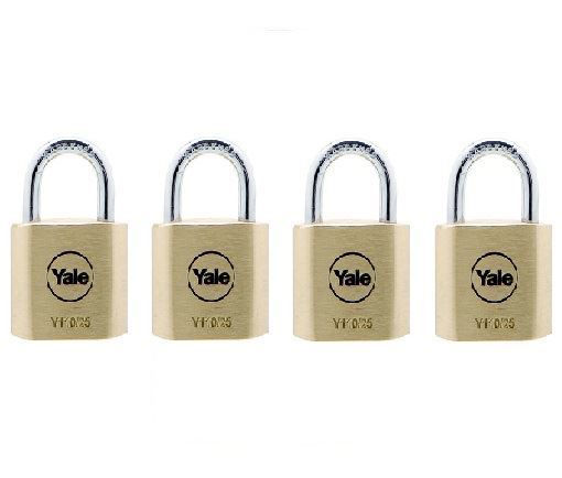 Yale Classic Series Outdoor Solid Brass Padlock 25mm with Multi-pack ...