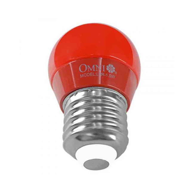OMNI LED Colored Round Bulb 1.5W (Blue, Green, Red, Yellow) , LRB-1.5W