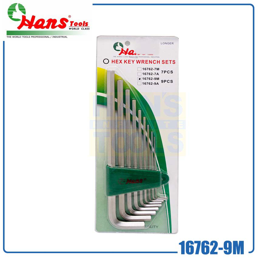 Hans Tools Allen Wrench Set Short Arm Allen Key (Standard), 16764-8M