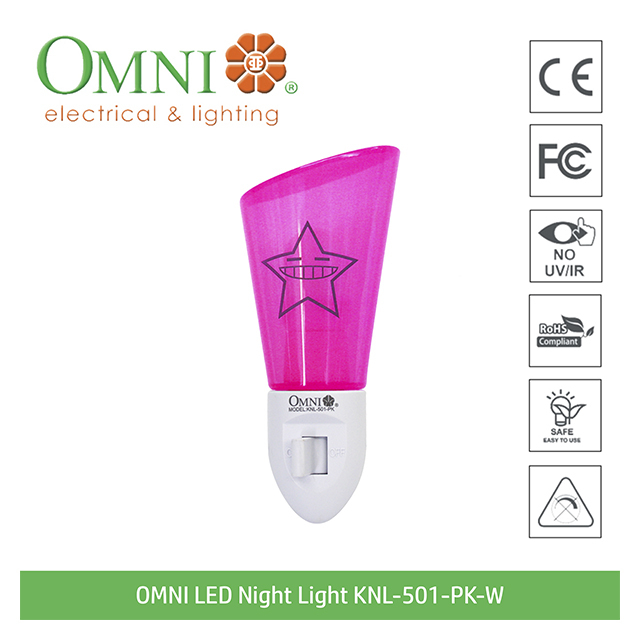 Omni LED Colored Night Light 0.50W, KNL-501-PK/N