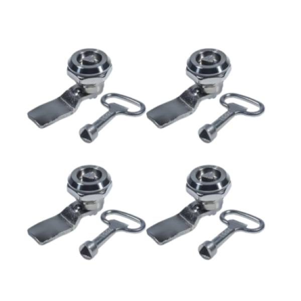 Lock, Triangle hole with key, Stainless steel