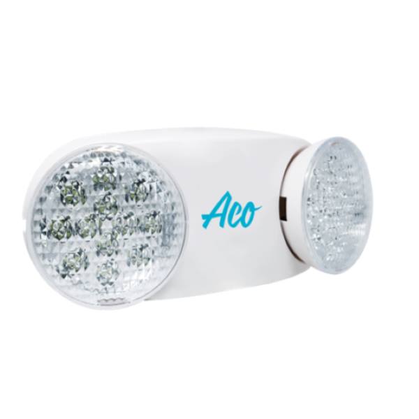 ACO RECHARGEABLE ROUND TWIN-HEAD EMERGENCY LED LIGHT