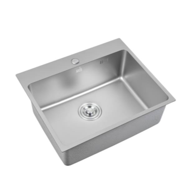 Axis Single Bowl Nano Kitchen Sink With Drainer, AXS1554620SNC